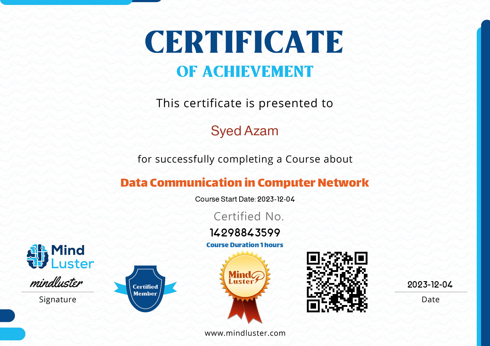 Syed Azam Data Communication In Computer Network Mind Luster syed-azam-data-communication-in-computer-network-mind-luster