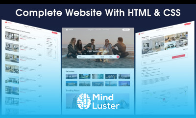 Learn Create Travel Website Design | Website Design Like Airbnb Using HTML And CSS - Mind Luster