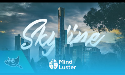 Learn GIMP Tutorial Skyline Text Effect - Mind Luster