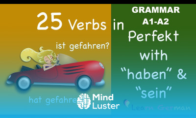 Learn Learn German | 25 Verbs in Perfect with helping verbs haben and ...