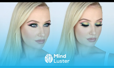 Learn Dramatic OMBRE RAINBOW Eyes Nude Lip Tutorial | Lauren Curtis ...