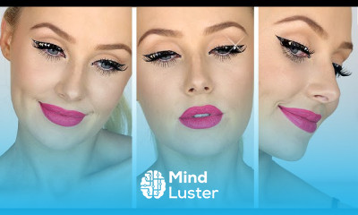 Learn Rockstar Eyeliner w CRYSTAL STUDS Hot Pink Lips Tutorial | Lauren ...