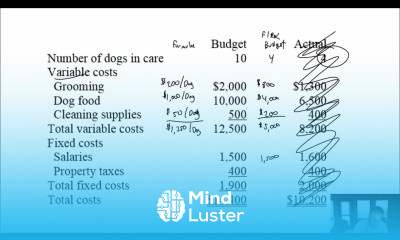 Learn MA Module 10 Video 2 Flexible Budgets Problem 10 1A - Mind Luster