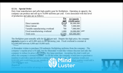 Learn MA Module 12 Video 4 Special Order Problem 12 3A - Mind Luster