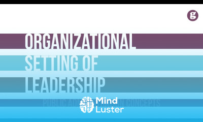 Learn The Organizational Setting of Leadership - Mind Luster