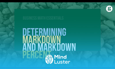 Learn Determining Markdown and Markdown Percent - Mind Luster
