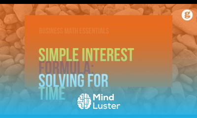 Learn Simple Interest Formula Solving for Time - Mind Luster