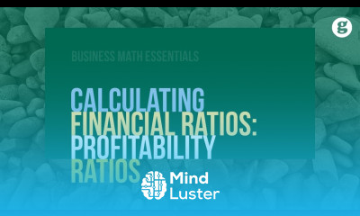 Learn Calculating Financial Ratios Profitability Ratios - Mind Luster
