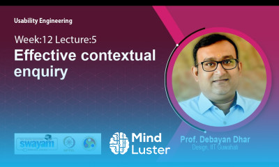 Learn Lec 43 Effective contextual enquiry - Mind Luster