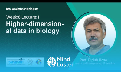 Learn Lec 44 Higher dimensional data in biology - Mind Luster
