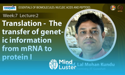 Learn Lec 21 Translation The transfer of genetic information from mRNA to protein I - Mind Luster