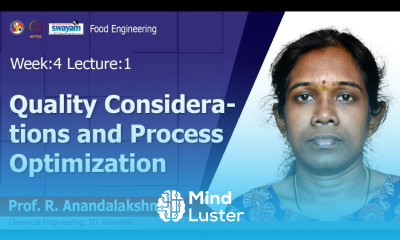 Learn Lec 9 Quality considerations and process optimization - Mind Luster