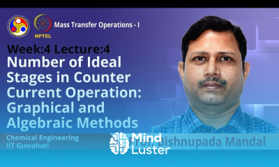 Learn Lec 16 Number of ideal stages in counter current operation graphical and algebraic methods ...