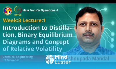 Learn Lec 26 Introduction to distillation binary equilibrium diagrams and concept of relative ...
