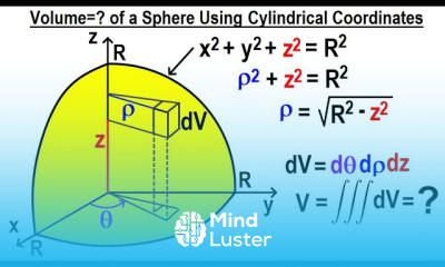 Learn Calculus 3 Ch 13 1 Triple Integrals 2 of TBD Volume of a Sphere Using Cylindrical ...