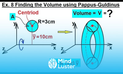 Learn Mechanical Engineering Centroids Center of Gravity 33 of 35 Volume using Pappus Guldinus ...