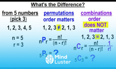 Learn Statistics Ch 8 Combinations and Permutations 1 of 22 What s the Difference - Mind Luster