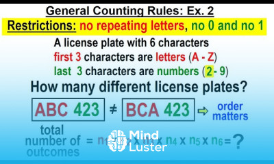Learn Statistics Ch 8 Combinations and Permutations 6 of 22 General ...