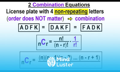 Learn Statistics Ch 8 Combinations and Permutations 9 of 22 The 2 ...