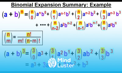 Learn Algebra Ch 49 Binomial Theorem 12 of 18 Binomial Expansion ...