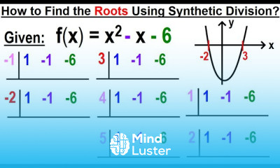Learn Algebra Ch 50 Synthetic Division 8 of 16 How to Find The Roots ...