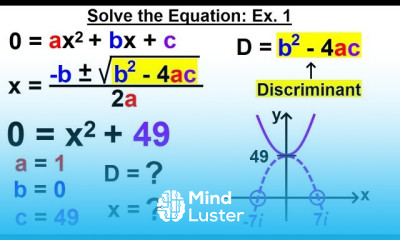 Learn Algebra Ch 27 The Discriminant 3 of 11 Solve the Equation Ex 1 ...