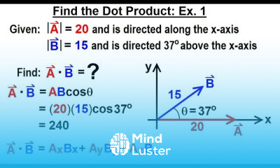 Learn Physics 1A Test Your Knowledge Vectors 4 of 30 Find the Dot ...