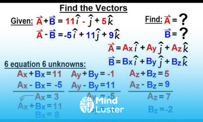 Learn Physics Test Your Knowledge Vectors 20 of 30 Find the Vectors ...
