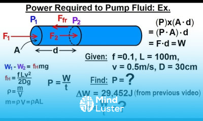 Learn Physics 34 1 Bernoulli s Equation Flow in Pipes 15 of 38 Work to Pump Fluid Ex - Mind Luster