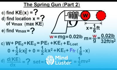 Learn Physics Test Your Knowledge Energy 12 of 30 The Spring Gun Part 2 ...