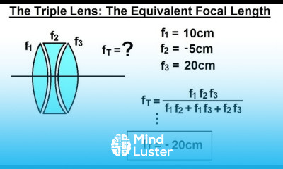 Learn Physics 55 4 Optics Multiple Lenses 5 of 12 The Triple Lens The ...