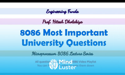 Learn 8086 Questions Bank - Mind Luster