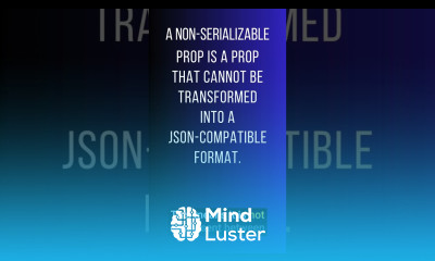 Learn Non Serializable Props in Next js - Mind Luster