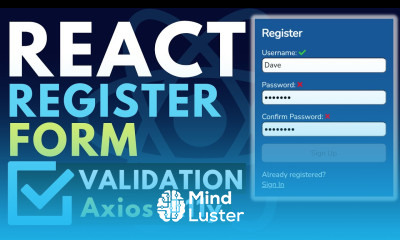 Learn React JS Form Validation Axios User Registration Form Submit Beginners to Intermediate ...