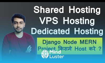 Learn What are Shared Hosting VPS Hosting and Dedicated Hosting Hindi - Mind Luster