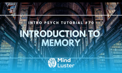 Learn Introduction to Memory Intro Psych Tutorial 70 - Mind Luster