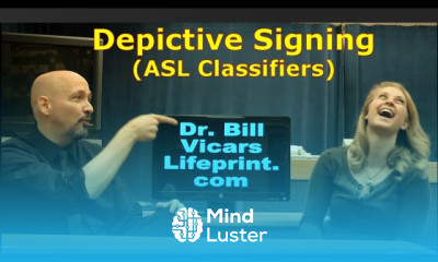 Learn Depictive Signing Classifiers CL4 American Sign Language ASL Dr ...
