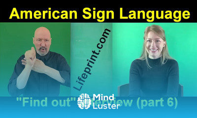 Learn An Interview with Cäsar Jacobson 06 Find Out series American Sign ...