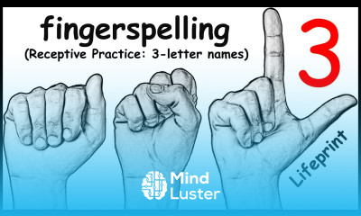 Learn Fingerspelling 3 letter names Receptive Practice ASL Dr Bill ...