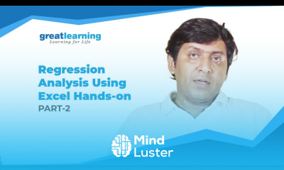 Learn Regression Analysis using Excel Hands On Predictive Modelling Part 2 4 Tutorial for ...