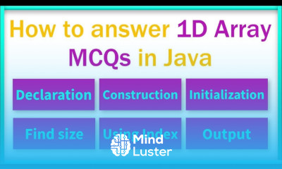 Learn How to Solve MCQ on 1D array in Java - Mind Luster