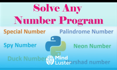 Learn Solve any number program in Python - Mind Luster