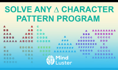Learn Solve any Character or String pattern in Java - Mind Luster