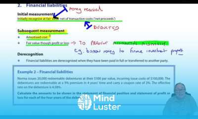 Learn Financial liabilities ACCA SBR lectures - Mind Luster