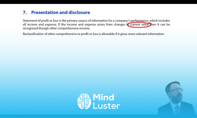 Learn Presentation and disclosure ACCA SBR - Mind Luster