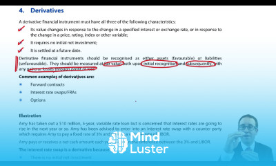Learn Derivatives ACCA SBR lectures - Mind Luster