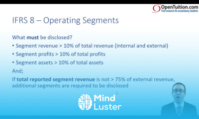 Learn Operating segments IFRS 8 ACCA SBR lectures - Mind Luster