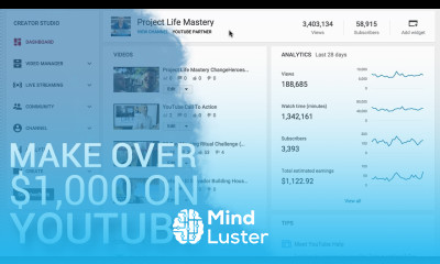 Learn How To Make Over 1 000 Per Month On YouTube - Mind Luster