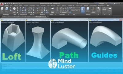 Learn AutoCAD 3D Loft Command Tutorial Complete AutoCAD Loft Path AutoCAD Loft Guides - Mind Luster