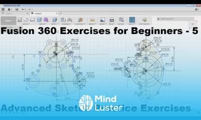 Learn Fusion 360 Sketch Tutorial Fusion 360 Practice Exercises for Beginners 5 - Mind Luster